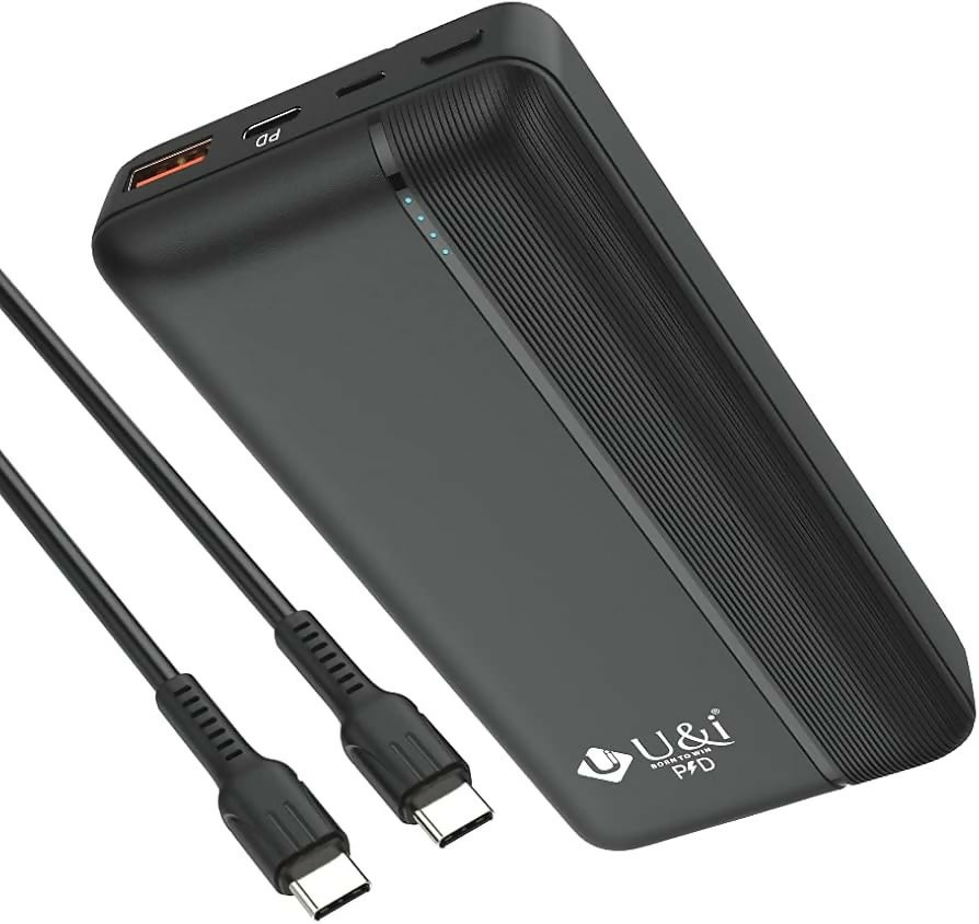 U&i Entry 24 20000mAh Power Bank with 17W Fast Charging, Dual USB Outp ...