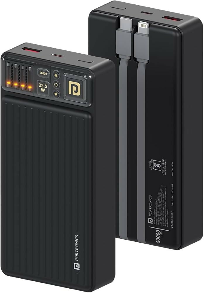 U&i Entry 24 20000mAh Power Bank with 17W Fast Charging, Dual USB Outp ...