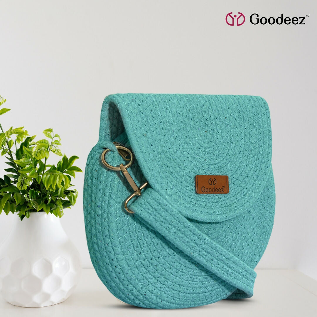 Goodeez Oceanic Blue Stylish Round Sling bag – HalfPe