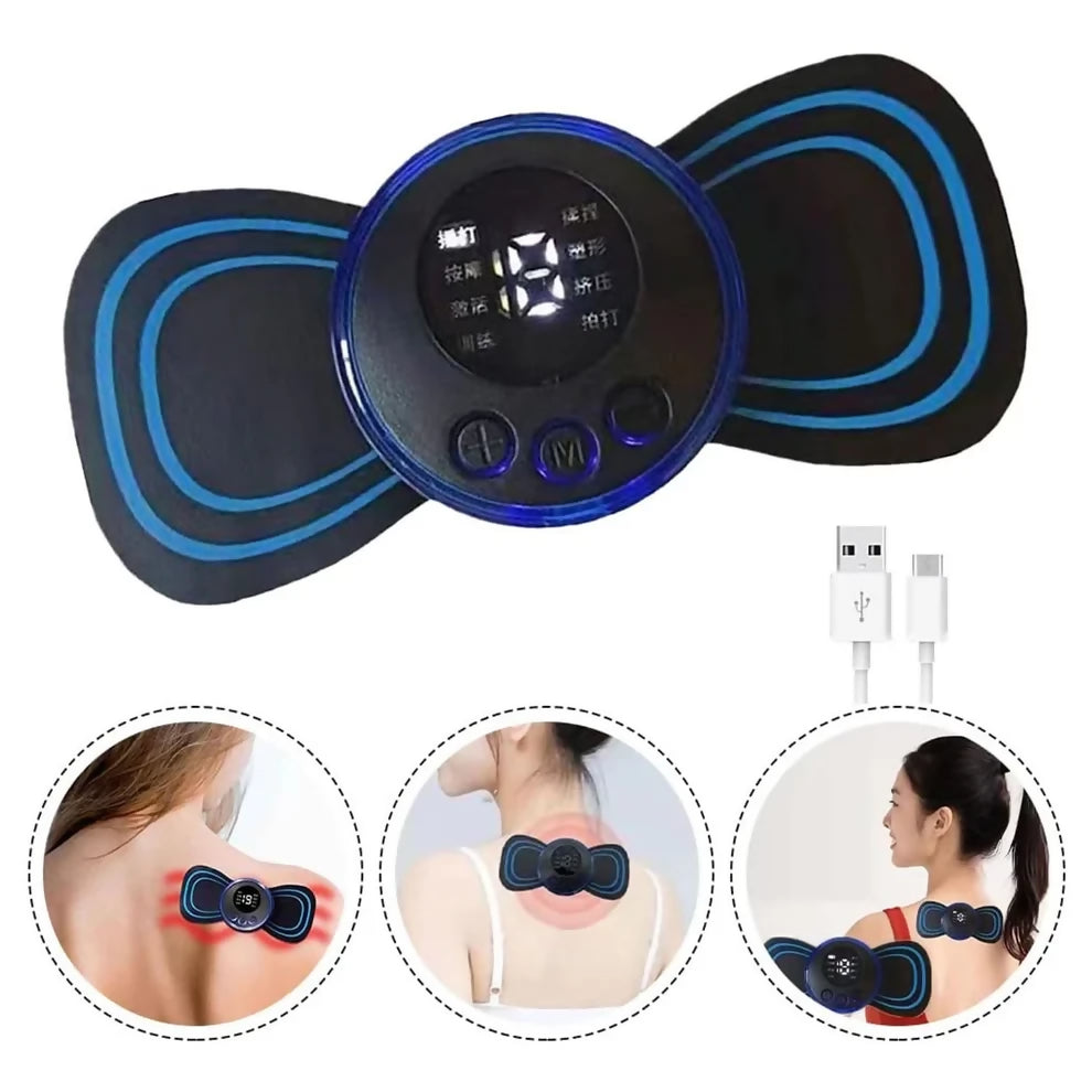 Portable USB Neck Massager – Mini EMS Cervical & Lymphatic Massage – HalfPe