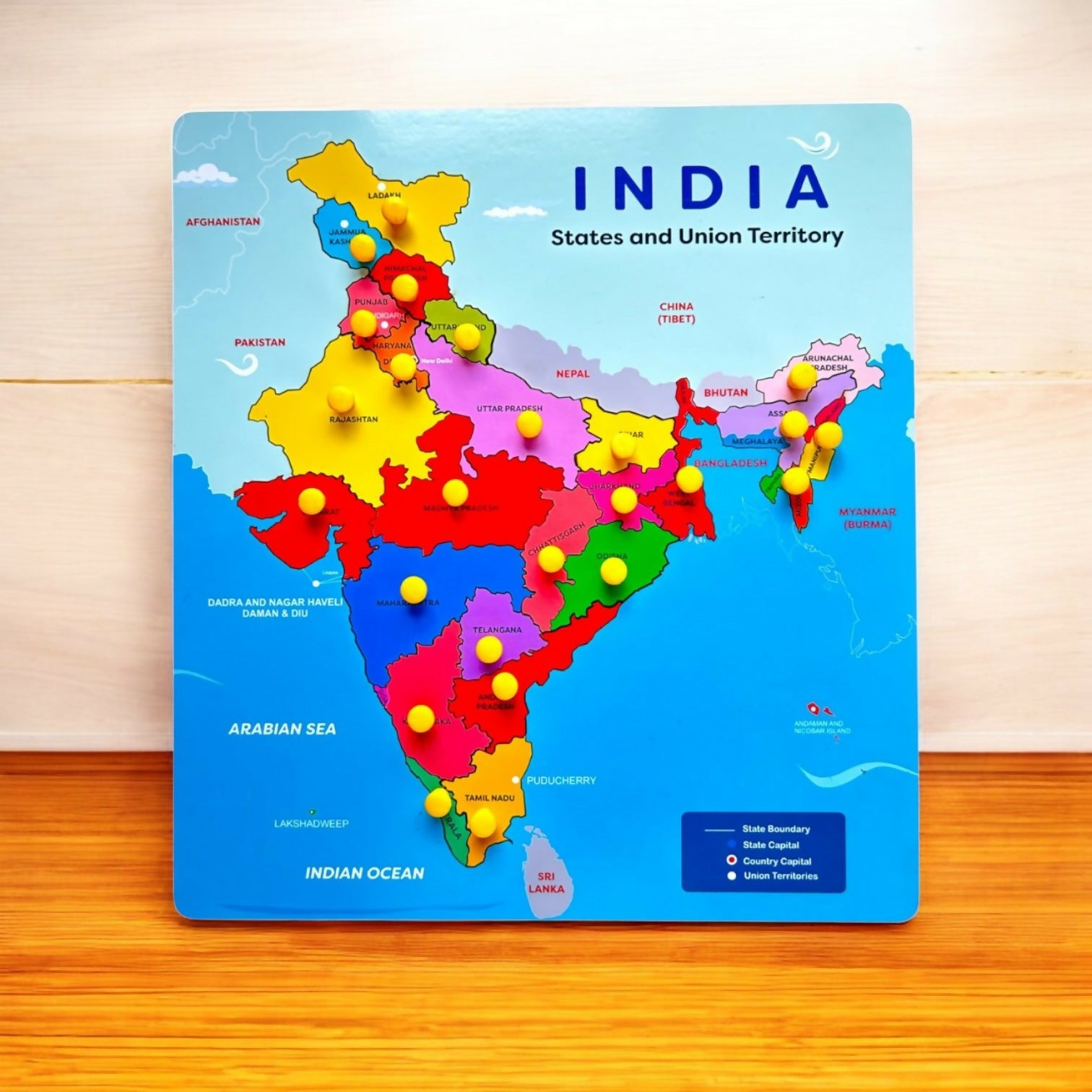 Indian Map Peg Puzzle – Interactive Geographical Learning – HalfPe