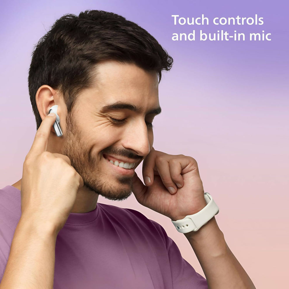 Philips TAT1179WT TWS Earbuds, 10mm Drivers, IPX4, 45H (White) – HalfPe