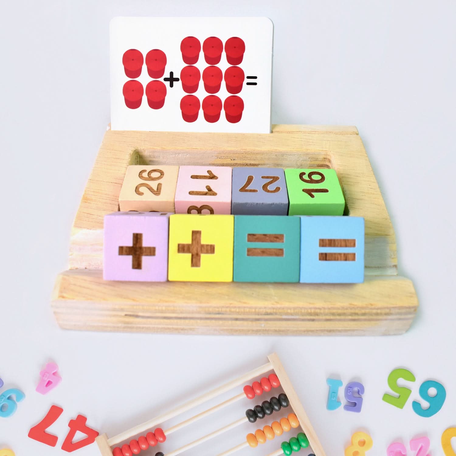 Wooden Mathtime For Kids - Educational Math Card Game – HalfPe