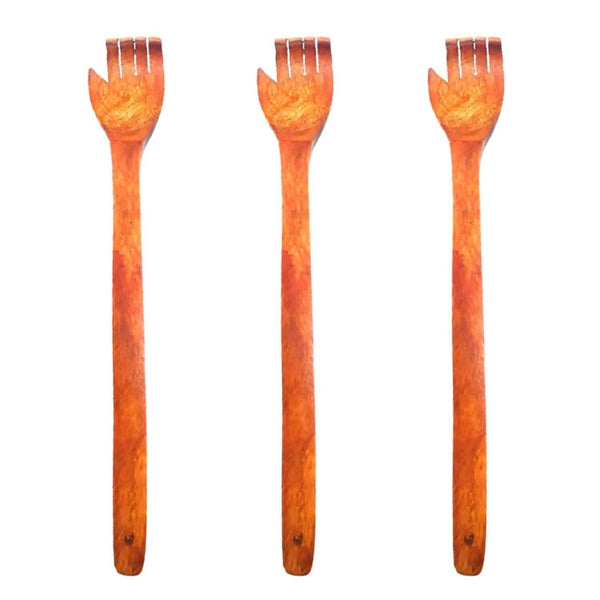 santarms wooden back scratcher itching hand stick (Pack of 3) – HalfPe